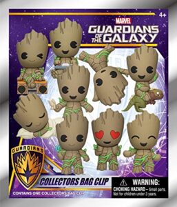 monogram international marvel 3d figural foam bag clip – faces of groot – mystery blind bag