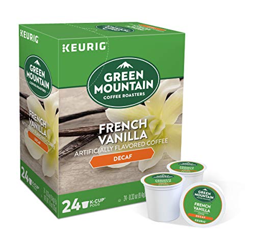 Green Mountain Coffee Roasters French Vanilla Decaf, Single-Serve Keurig K-Cup Pods, Flavored Light Roast Coffee, 96 Count