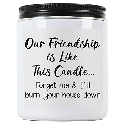 Lavender Scented Candles - Best Friend, Friendship Gifts for Women - Funny Christmas Birthday Gifts for Friends Female Sister- Going Away Gifts for Friends Moving