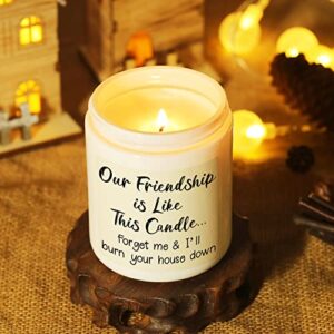 Lavender Scented Candles - Best Friend, Friendship Gifts for Women - Funny Christmas Birthday Gifts for Friends Female Sister- Going Away Gifts for Friends Moving