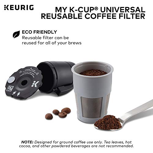 Keurig My K-Cup Reusable K-Cup Pod Coffee Filter, Compatible with All 2.0 Keurig K-Cup Pod Coffee Makers, 1 Count, Black