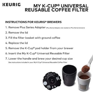 Keurig My K-Cup Reusable K-Cup Pod Coffee Filter, Compatible with All 2.0 Keurig K-Cup Pod Coffee Makers, 1 Count, Black