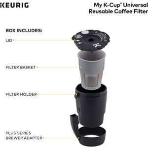 Keurig My K-Cup Reusable K-Cup Pod Coffee Filter, Compatible with All 2.0 Keurig K-Cup Pod Coffee Makers, 1 Count, Black