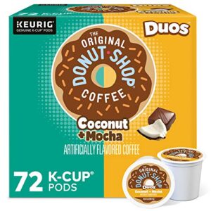 the original donut shop coconut mocha, single-serve keurig k-cup pods, flavored medium roast coffee, 12 count (pack of 6)