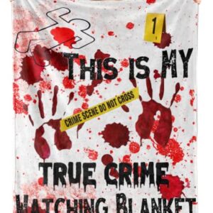 InnoBeta True Crime Gifts, True Crime Blanket, Crime Lovers Gifts, This is My True Crime Watching Blanket, Gift for True Crime Lovers, Crime Scene Lovers, Women, Men, Throw Flannel Blanket 50"x65"