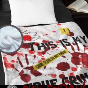 InnoBeta True Crime Gifts, True Crime Blanket, Crime Lovers Gifts, This is My True Crime Watching Blanket, Gift for True Crime Lovers, Crime Scene Lovers, Women, Men, Throw Flannel Blanket 50"x65"