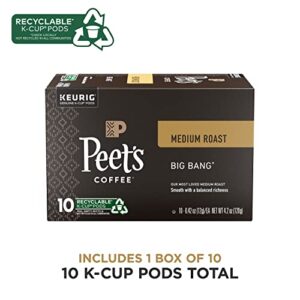 Peet's Coffee, Medium Roast K-Cup Pods for Keurig Brewers - Big Bang 10 Count (1 Box of 10 K-Cup Pods) Packaging May Vary