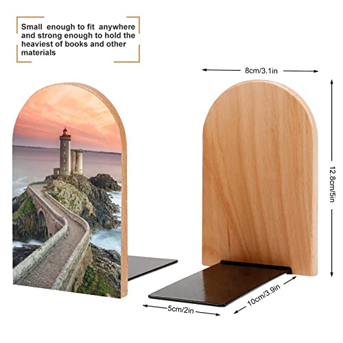 Custom Wood Book Ends for Shelves Personalized Design Bookends Add Your Photo Image Text Pack of 1 Office Book Stand Book Holders Stopper for Family Office School (8 * 12.8cm/3.1 * 5in)