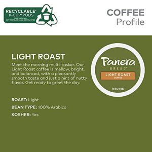 Panera Bread Light Roast, Keurig Single Serve Coffee K-Cup Pods, 12 count (Pack of 6)