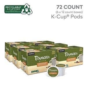 Panera Bread Light Roast, Keurig Single Serve Coffee K-Cup Pods, 12 count (Pack of 6)