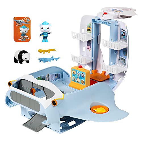 Octonauts Above & Beyond | Octoray Transforming Playset | 7 Pieces | 25+ Lights and Sounds, Multicolor