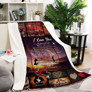 Onecmore Gifts for Wife Valentines Day Throw Blanket Gifts for Girlfriend,Anniversary Romantic Gifts for Her, Christmas Birthday Wife Gifts Girlfriend Gifts,to My Wife Gifts from Husband-Boyfriend