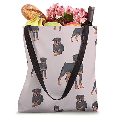 Rottweiler Dog Pattern Tote Bag