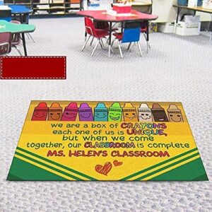 tiantur door mat indoor entrance front personalized rainbow crayon classroom doormat our classroom is complete shoe room area rugs housewarming gifts home decor