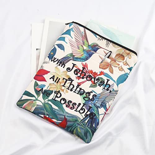 MAOFAED Jehovah Witness Book Sleeve Baptism Book Cover JW Baptism Gift for Her Women (All Things booksl)