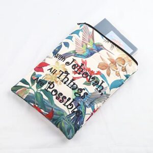 MAOFAED Jehovah Witness Book Sleeve Baptism Book Cover JW Baptism Gift for Her Women (All Things booksl)