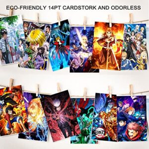 MeleBase Anime Wall Collage Kit Aesthetic 60 PCS Anime Room Decor 4.2x6.2 inch Small Anime Posters Manga Collage Kit, Anime Pictures for Wall Collage Kit (ANIME 2)