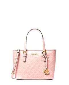 michael kors xs carry all jet set travel womens tote (dk pwdr blsh)