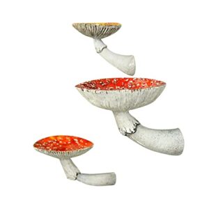 Mushroom Floating Shelves for Bedroom Decor, Mushroom Hanging Shelf, Resin Display Ledges for Small Decor, Rustic Wall Mounted Display Mushroom Shelf for Bedroom, Living Room