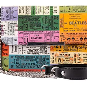 Loungefly The Beatles Ticket Stubs Pattern Crossbody Purse