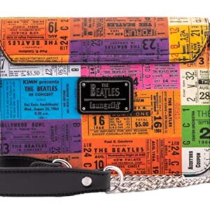 Loungefly The Beatles Ticket Stubs Pattern Crossbody Purse