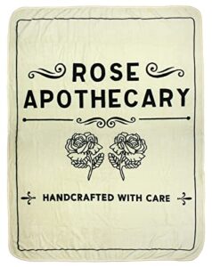 culturefly schitt’s creek rose apothecary super plush fleece throw blanket, mulitcolored