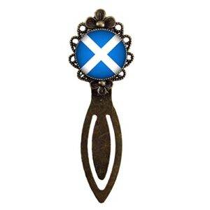 beautiful beautiful girl scottish flag bookmark, dome glass bookmark, creative flag bookmark, personalized flag jewelry