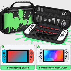 Switch Case Compatible with Nintendo Switch OLED and Nintendo Switch, Switch OLED Case - Portable Hard Shell Travel Switch Carrying Case for Switch OLED Console, Switch Case for Switch Accessories