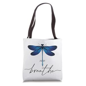 just dragonfly tattoodesign summer breathe meditation yoga tote bag