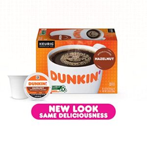 Dunkin' Hazelnut Flavored Coffee, 10 Keurig K-Cup Pods