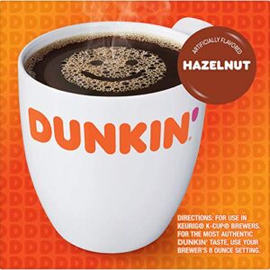 Dunkin' Hazelnut Flavored Coffee, 10 Keurig K-Cup Pods