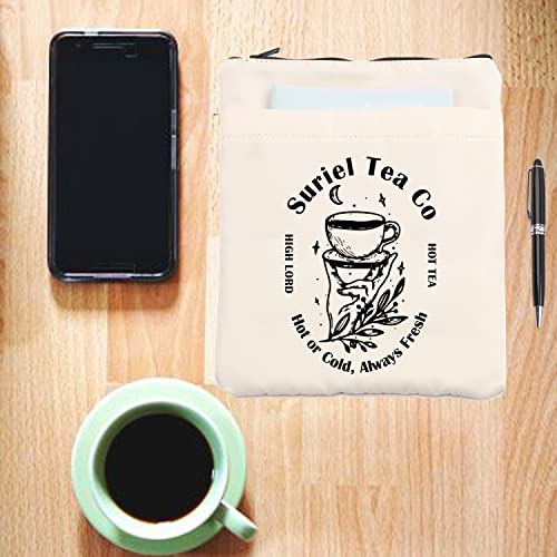 MAOFAED Suriel Tea Co Acotar Book Sack Velaris City of Starlight Book Cover Bookish Gift for Book Lover Bookworm Gift (Suriel Tea booksl)