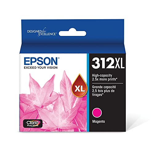 EPSON T312 Claria Photo HD -Ink High Capacity Magenta -Cartridge (T312XL320-S) for select Epson Expression Photo Printers