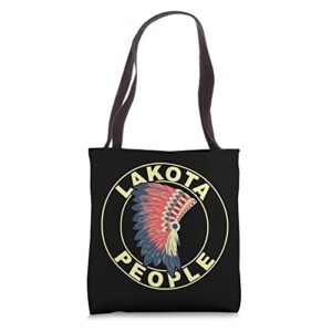 lakota people headdress proud native american lakota nation tote bag