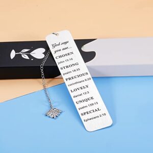 Inspirational Christian Bookmark Gifts for Women Religious Bible Verse First Communion Christening Gift for Boys Girls Teen Daughter Friends Besties Sister Graduation Christmas Birthday Easter Gifts