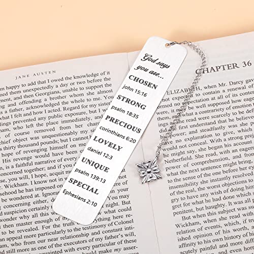 Inspirational Christian Bookmark Gifts for Women Religious Bible Verse First Communion Christening Gift for Boys Girls Teen Daughter Friends Besties Sister Graduation Christmas Birthday Easter Gifts