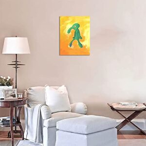 Bold and Brash Squidward Painting 2023 Upgrade Version Canvas Wall Art for Living Room Bedroom Meme Posters for Home Decor Office Decorations 12x16 Inches Best Gift for Men & Boyfriend