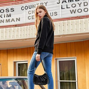 Anna&Yoyo Shoulder Handbag Bag Crescent Hobo Bags for Women,Soft smooth vegan leather Unique and fashionable appearance design