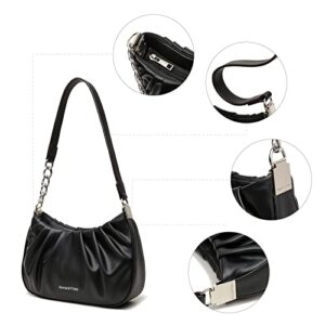 Anna&Yoyo Shoulder Handbag Bag Crescent Hobo Bags for Women,Soft smooth vegan leather Unique and fashionable appearance design