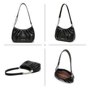 Anna&Yoyo Shoulder Handbag Bag Crescent Hobo Bags for Women,Soft smooth vegan leather Unique and fashionable appearance design