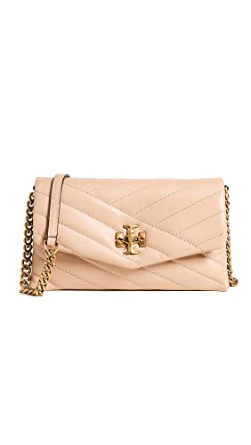 Tory Burch Women's Kira Chevron Chain Wallet, Devon Sand, Tan, One Size