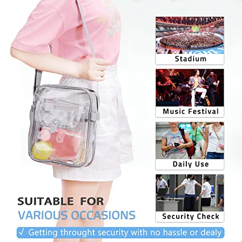 SPODEARS Clear Bag Stadium Approved Crossbody Purse, Small Clear Tote Bag for Concert Festival Work Sports Events