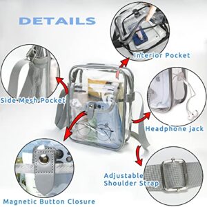 SPODEARS Clear Bag Stadium Approved Crossbody Purse, Small Clear Tote Bag for Concert Festival Work Sports Events