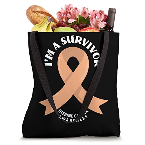 Uterine Cancer Survivors I'm A Survivor Uterine Cancer Tote Bag