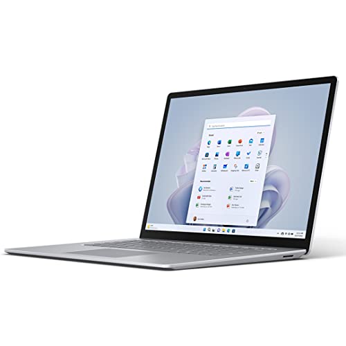 Microsoft Surface Laptop 5 (2022), 15" Touch Screen, Thin & Lightweight, Long Battery Life, Fast Intel i7 Processor for Multi-Tasking, 256GB Storage with Windows 11, Platinum