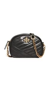 tory burch women’s kira chevron small camera bag, black, one size