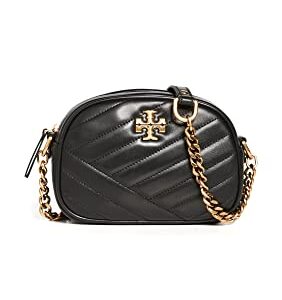 Tory Burch Women's Kira Chevron Small Camera Bag, Black, One Size