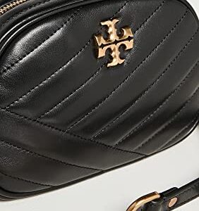 Tory Burch Women's Kira Chevron Small Camera Bag, Black, One Size