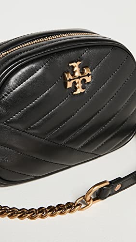 Tory Burch Women's Kira Chevron Small Camera Bag, Black, One Size