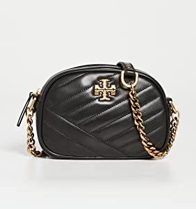 Tory Burch Women's Kira Chevron Small Camera Bag, Black, One Size